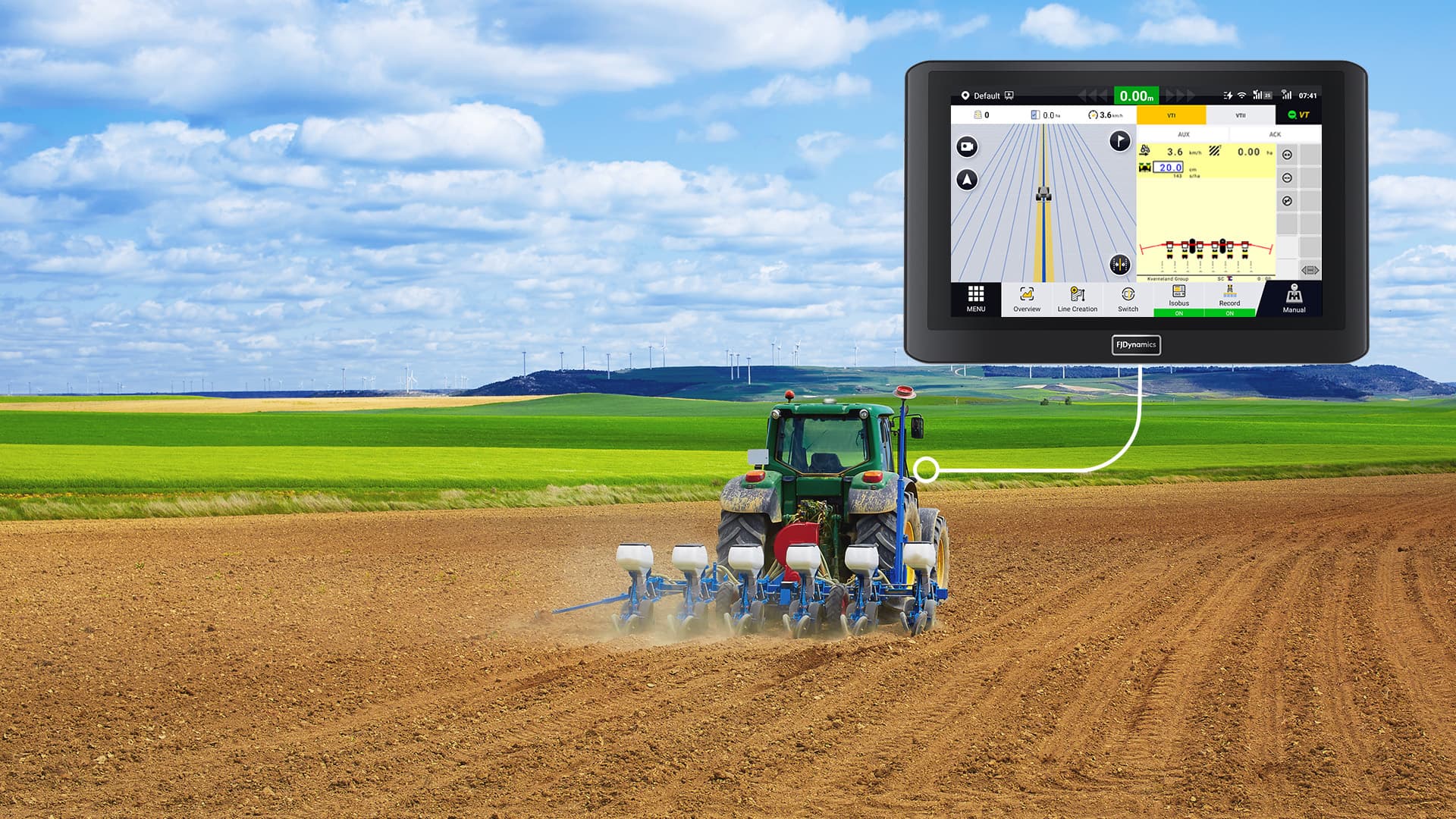 FJDynamics AT2 - Volante de cabina • Arvipo Agro Smart Robotics